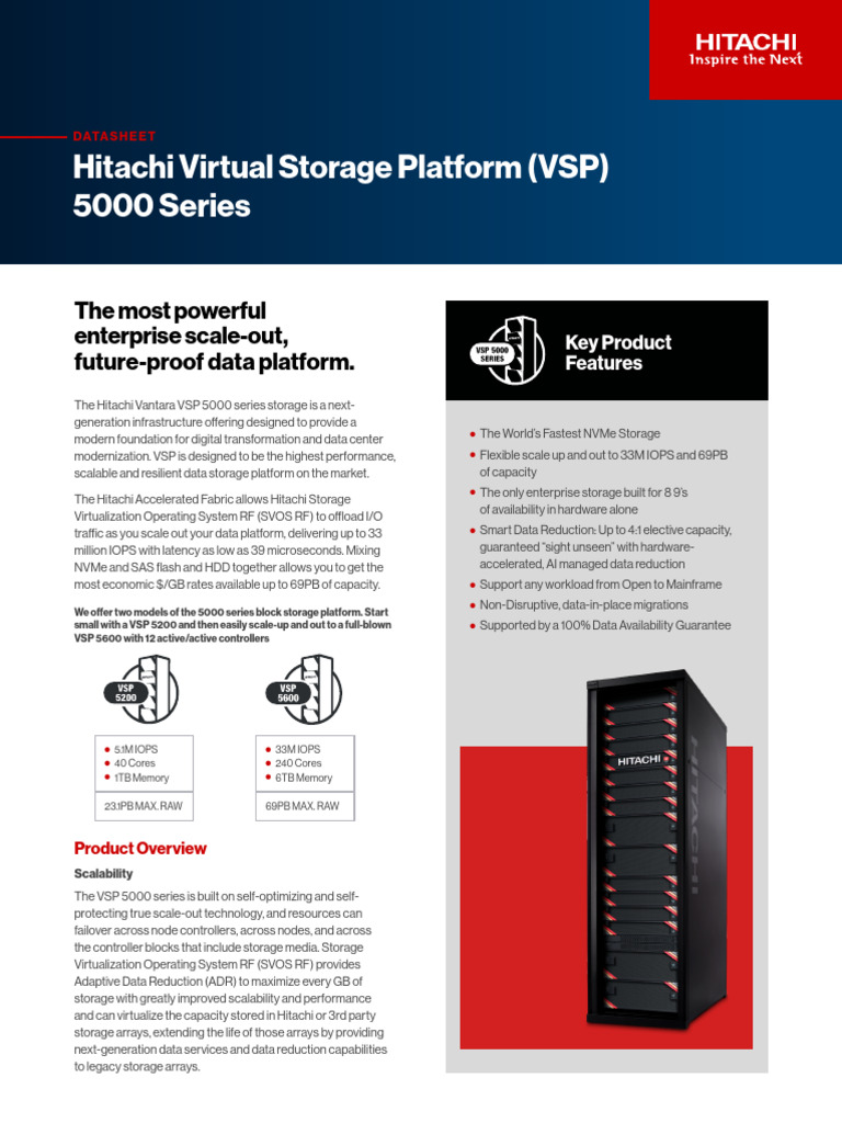 vsp-5000-series-datasheet | PDF | Scalability | Virtualization