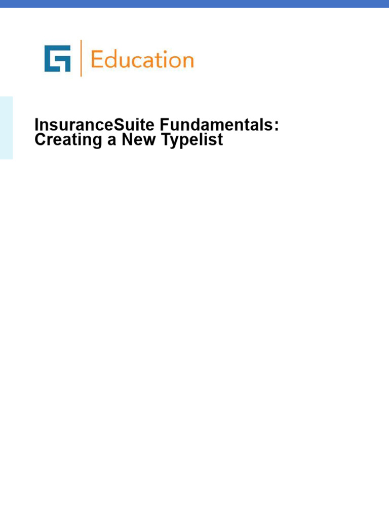 Creating Typelists in Guidewire Studio | PDF | Proprietary Software | Java (Programming Language)