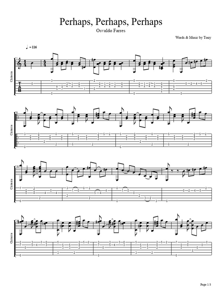 Antoinenadim - Perhaps, Perhaps, Perhaps | PDF