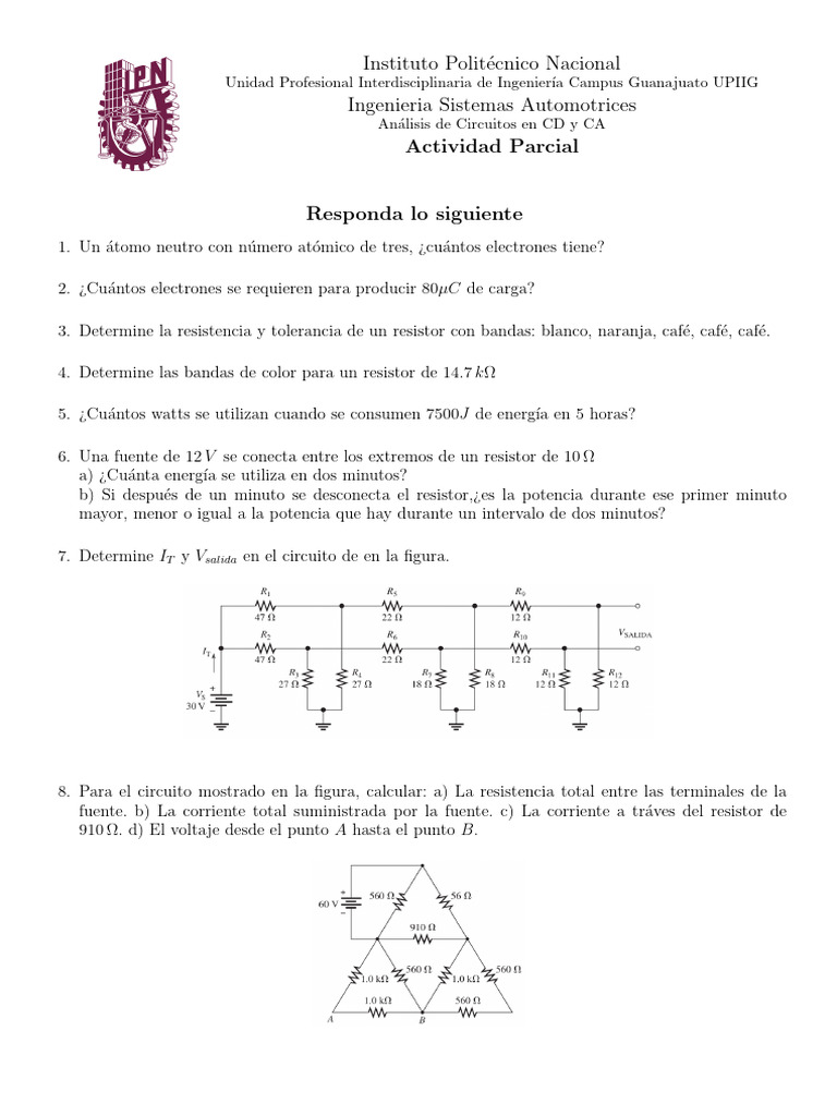 Ejercicios para Repaso de Examen | PDF