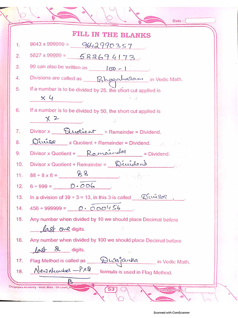 VM-5 Fill in The Blanks (A&B Books | PDF