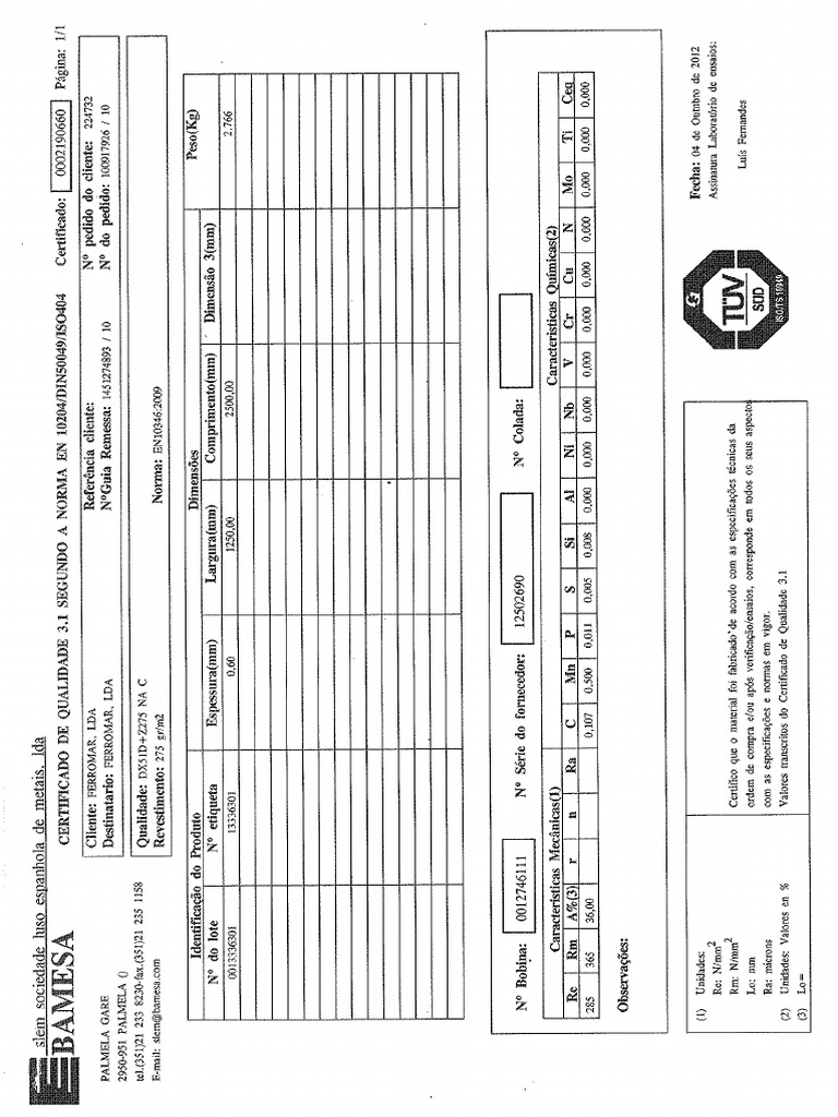 Avac 01 - Mmond - Conduta Rectangular - Anexo 01 | PDF