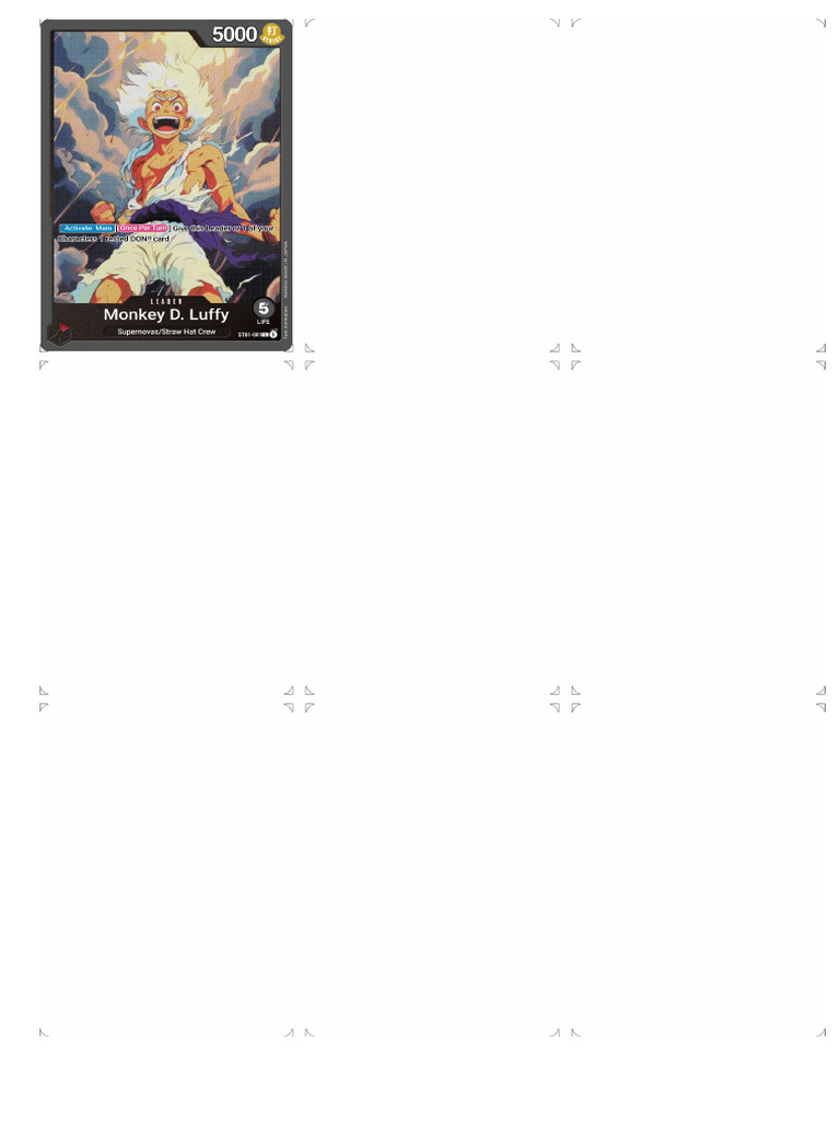 Print Template +luffy | PDF