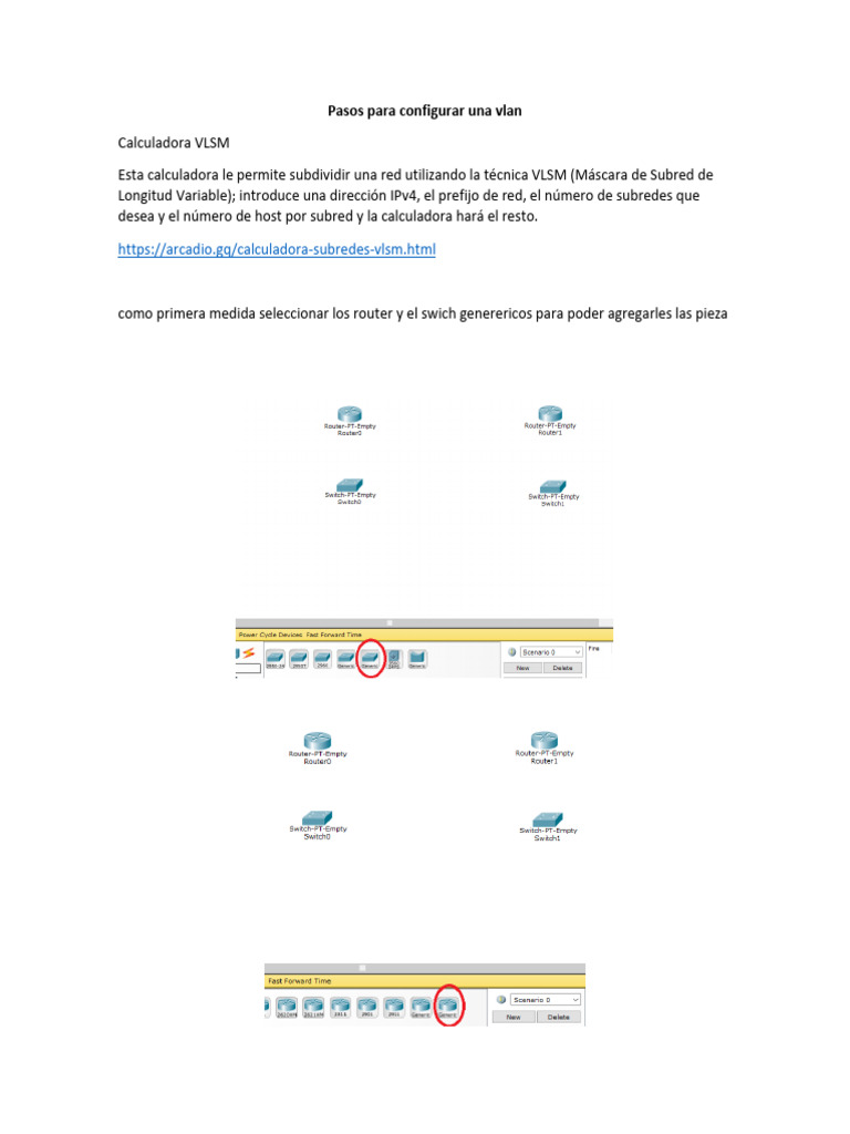 Guía de Configuración de VLAN y VLSM | PDF