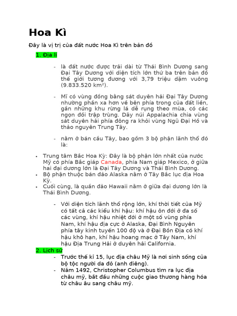 Hoa Kì | PDF