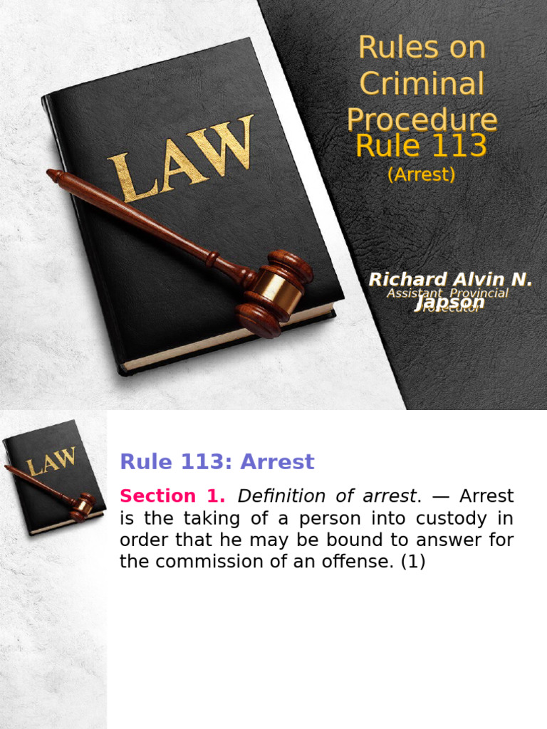 Crim Proc 113 | PDF | Arrest | Arrest Warrant