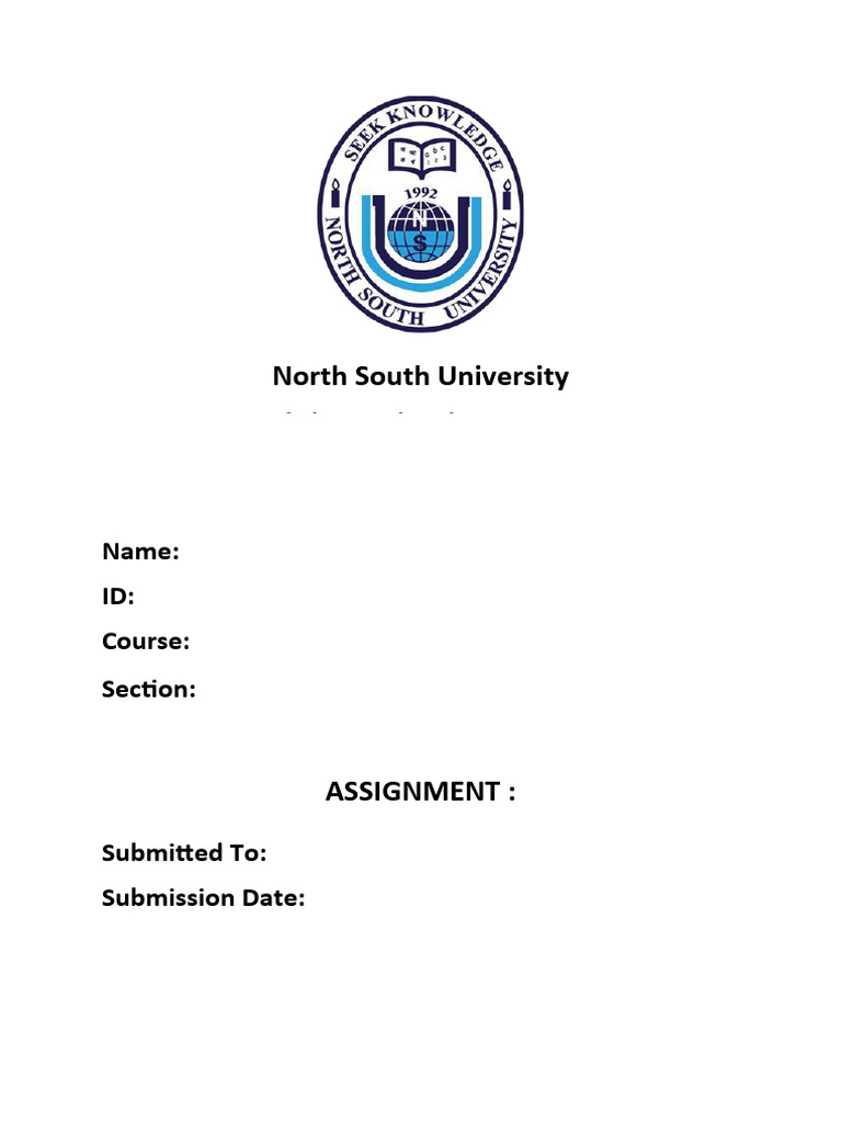 Assignment Cover Page | PDF