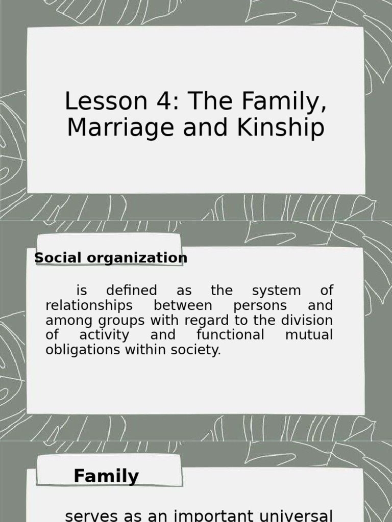 Understanding Family and Kinship Dynamics | PDF | Family | Godparent
