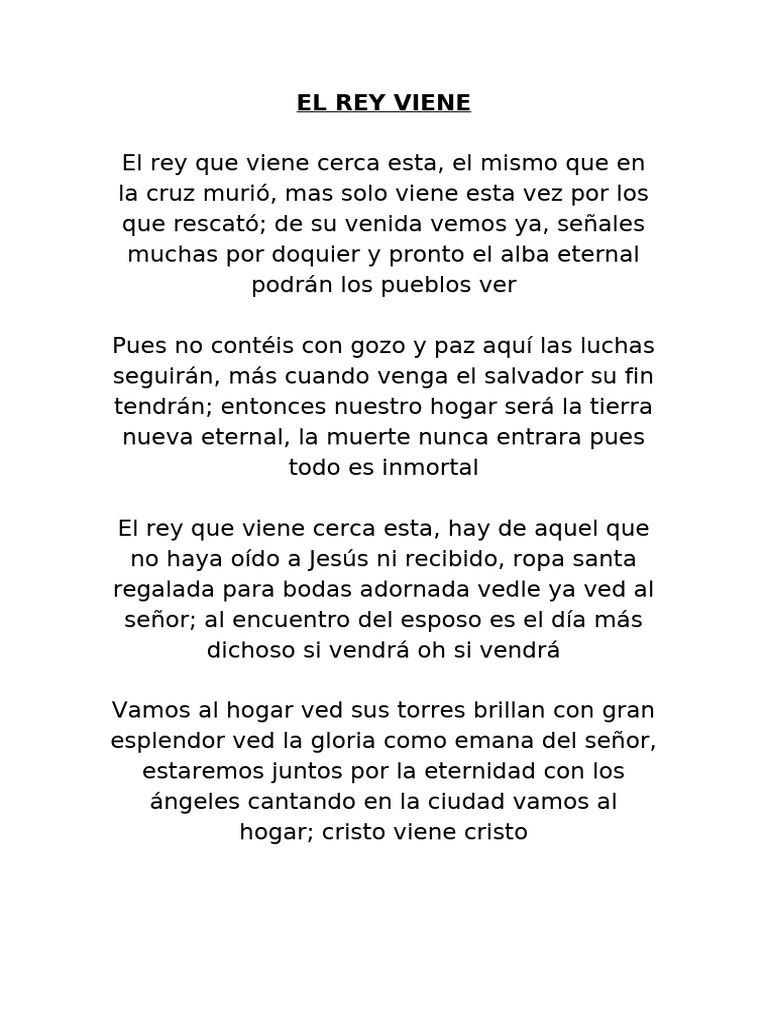 El Rey Viene | PDF