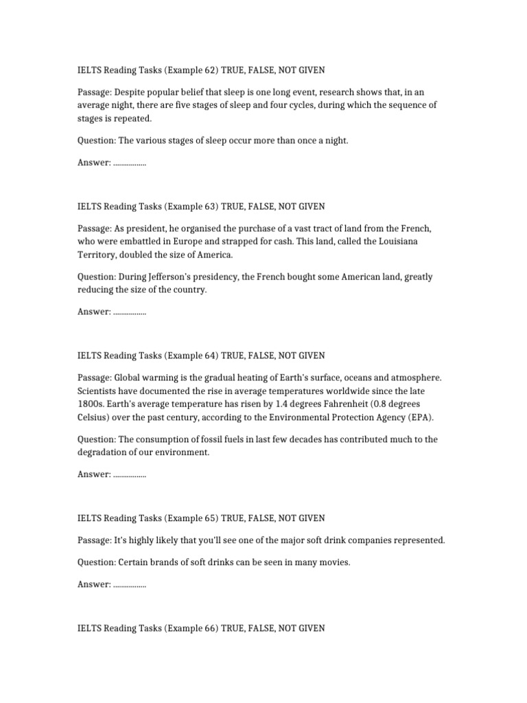 IELTS_Reading_Tasks | PDF