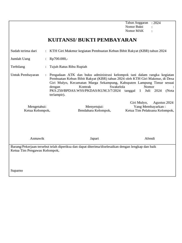 Pengadaan ATK Dan Buku Administrasi KT | PDF