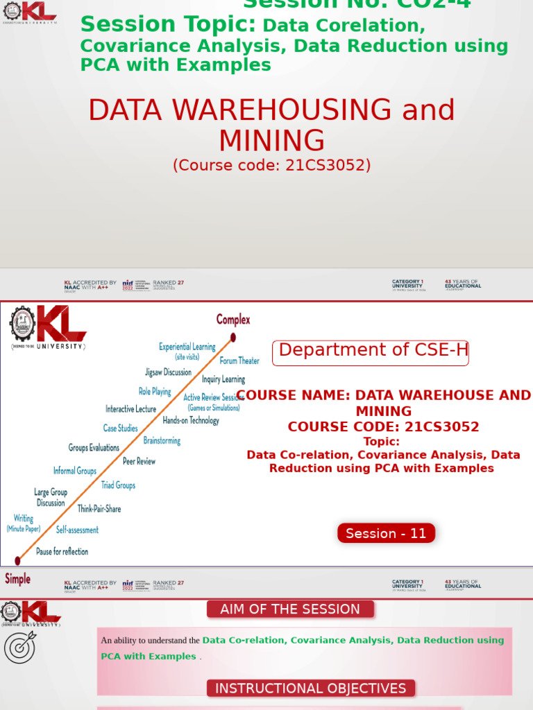 DWM - Co2-Session-12 | PDF | Eigenvalues And Eigenvectors | Principal Component Analysis