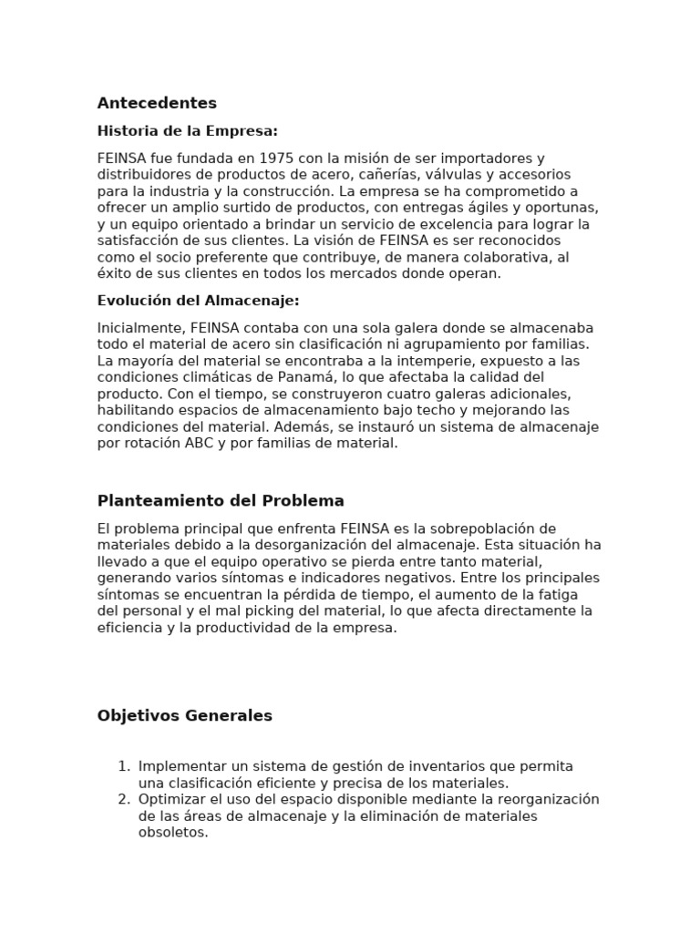 Metodologia de La Investigacion Proyecto Feinsa | PDF | Presupuesto ...
