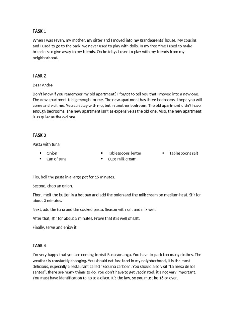 Task 1-4 A2 | PDF | Cooking, Food & Wine