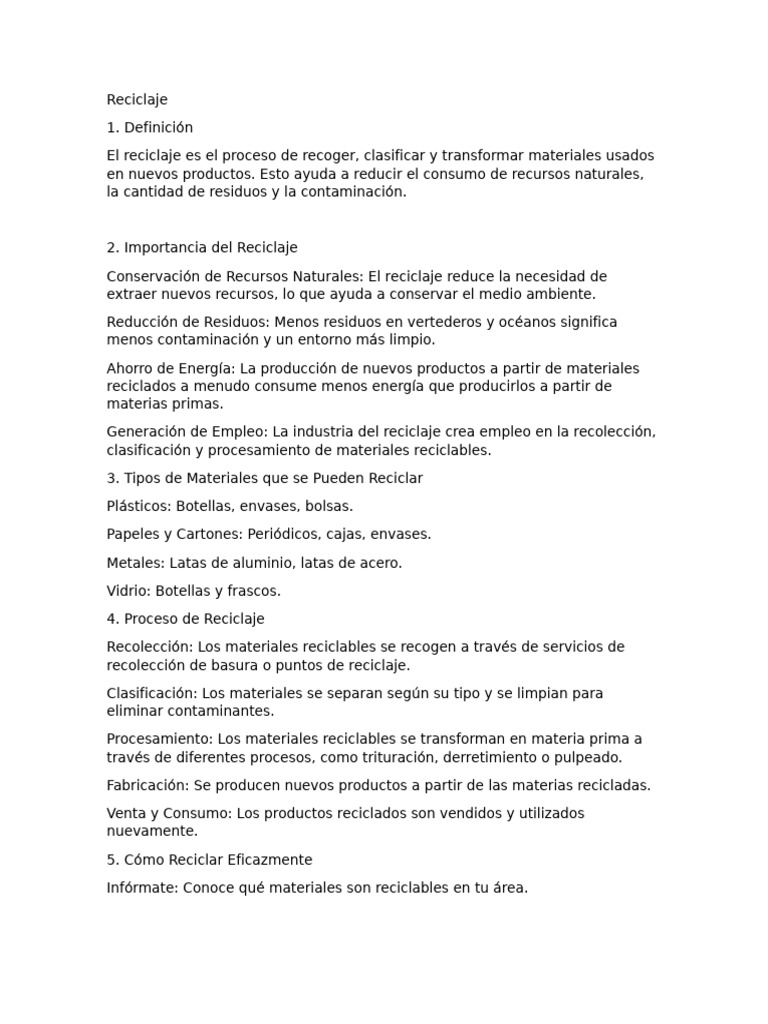 Reciclaje | PDF | Reciclaje | Residuos