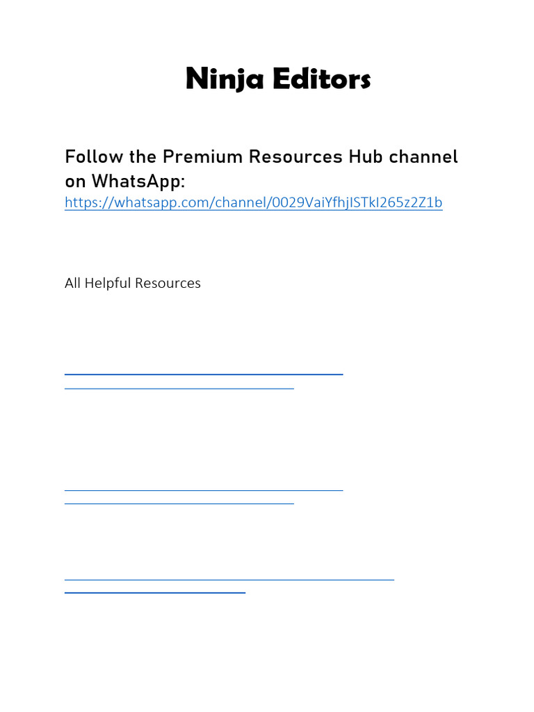 Ultimate Editors Resources | PDF | Multimedia