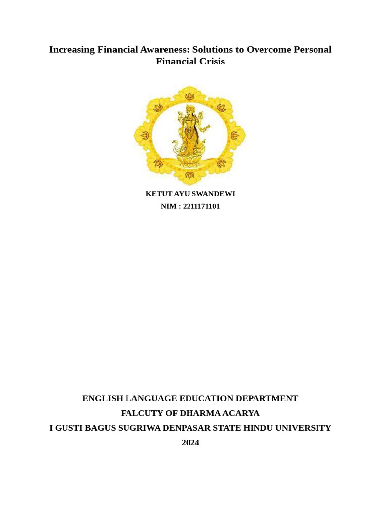 Increasing Financial Awareness | PDF | Debt | Attitude (Psychology)