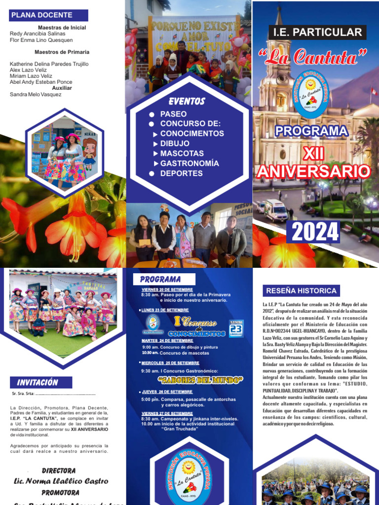 Triptico Programa Cantuta | PDF