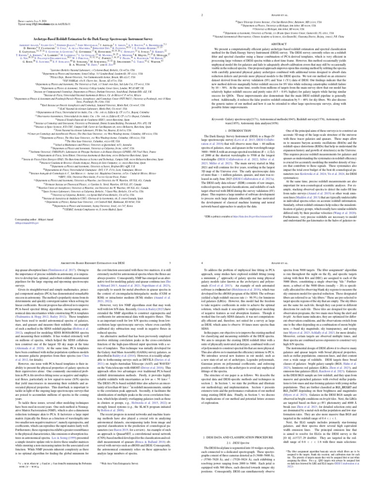 1 Archetype Pdf Redshift Quasar