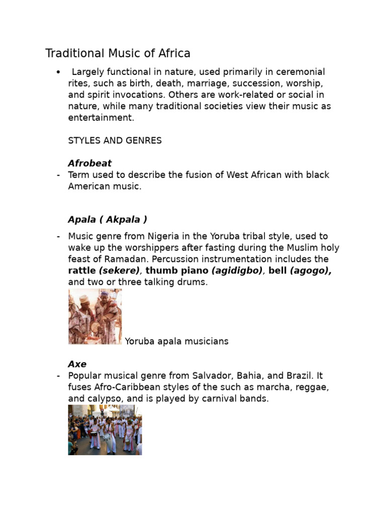 African Music: Styles & Ceremonies | PDF