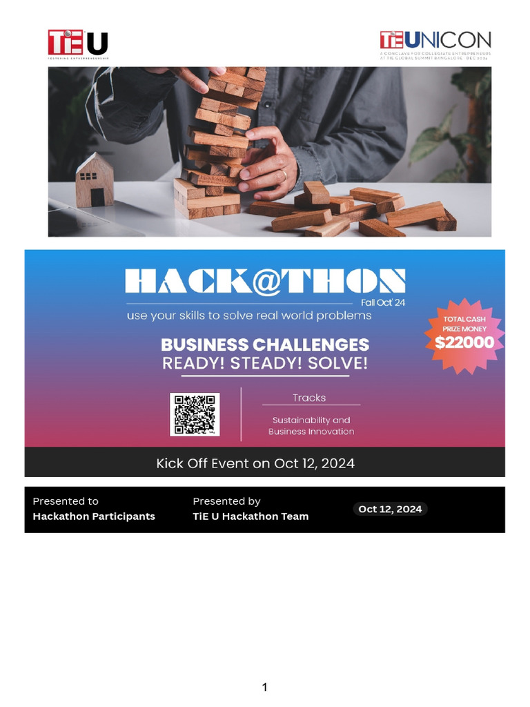 Hackathon Problem Statements V1 12oct | PDF | Mentorship | Recycling