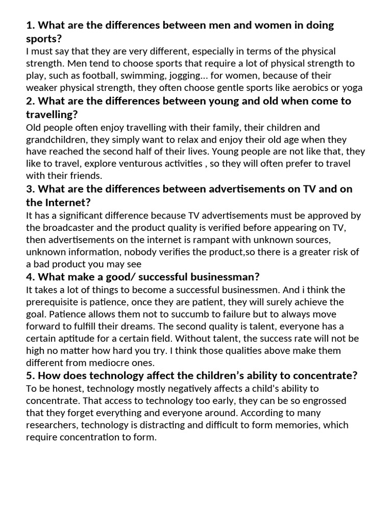 Ielts Speaking Answers Pdf Career Growth Lifestyle