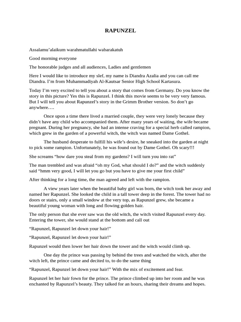 RAPUNZEL | PDF | Rapunzel | Fairies