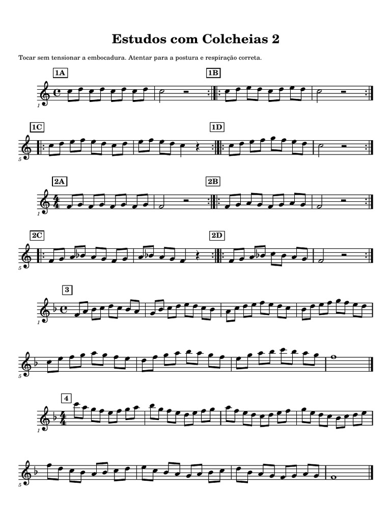 Estudos com Colcheias 2 | PDF