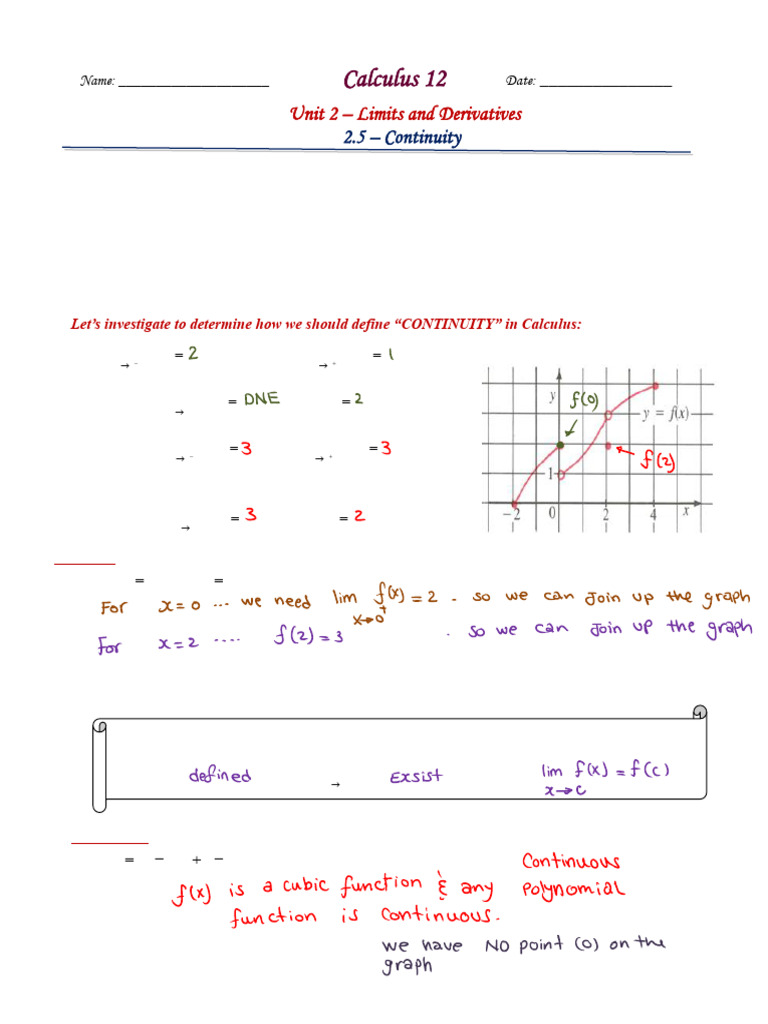2.5 - Continuity | PDF | Continuous Function | Function (Mathematics)