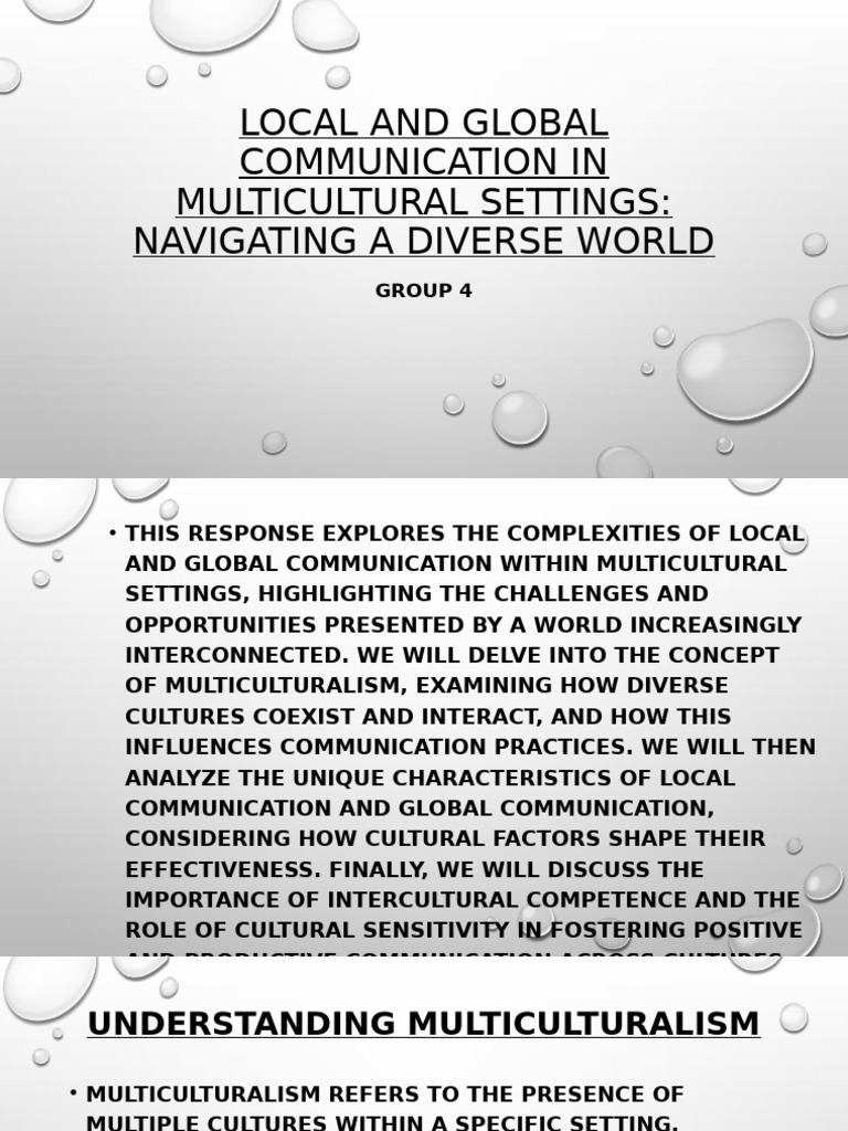 LOCAL AND GLOBAL COMMUNICATION | PDF