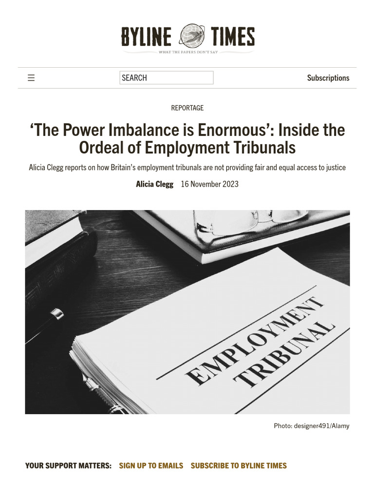 'The Power Imbalance Is Enormous' - Inside The Ordeal of Employment ... 'The Power Imbalance Is Enormous' - Inside The Ordeal of Employment ...