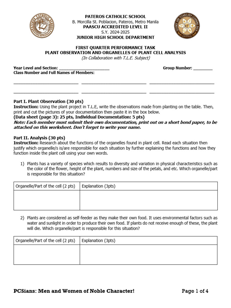 Science Peta 1st Quarter | PDF | Water | Plants