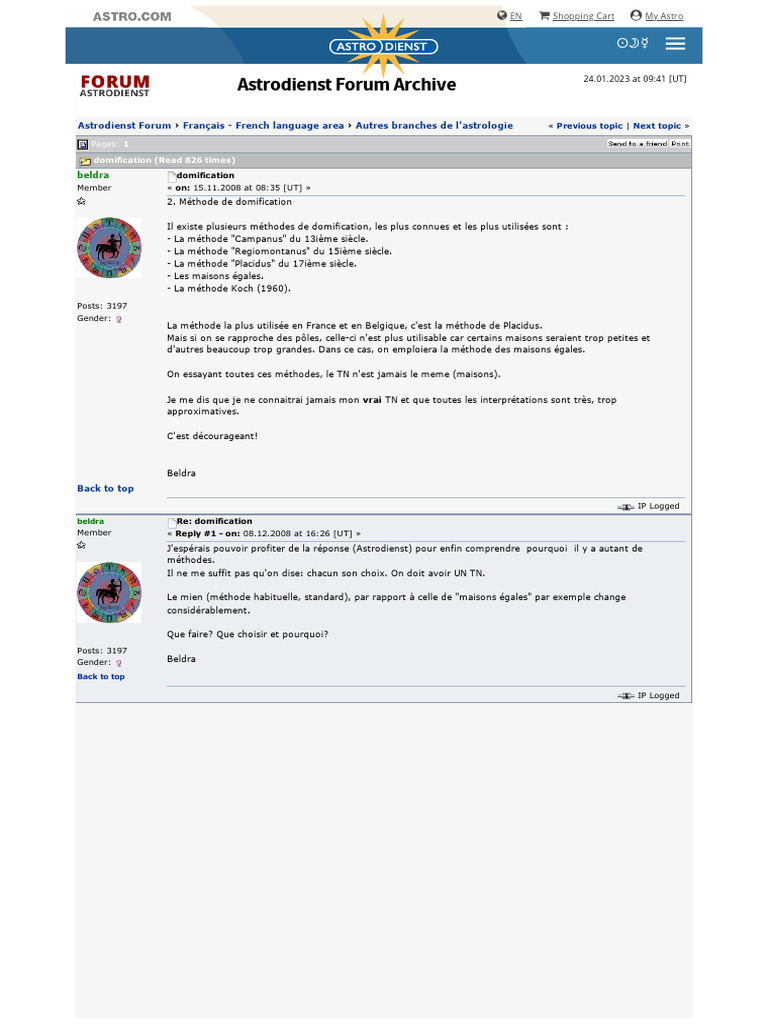 Astrodienst Forum Archive: Astrodienst Forum Français - French Language ...