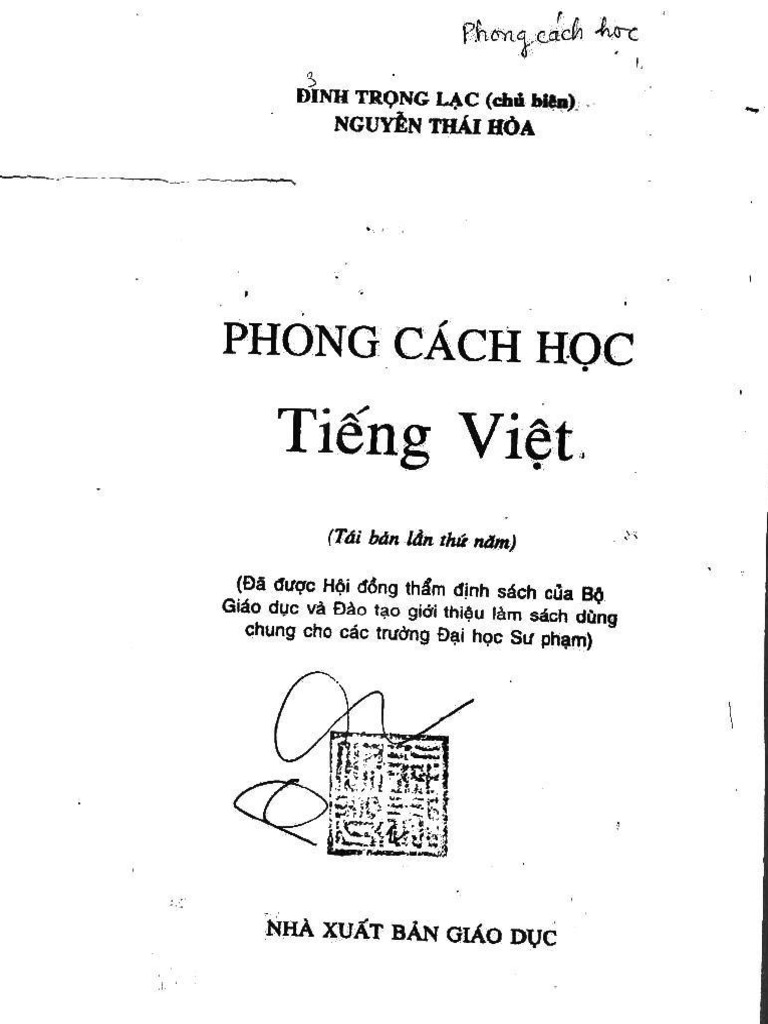 Phong Cách Học Tiếng Việt - Đinh Trọng Lạc | PDF