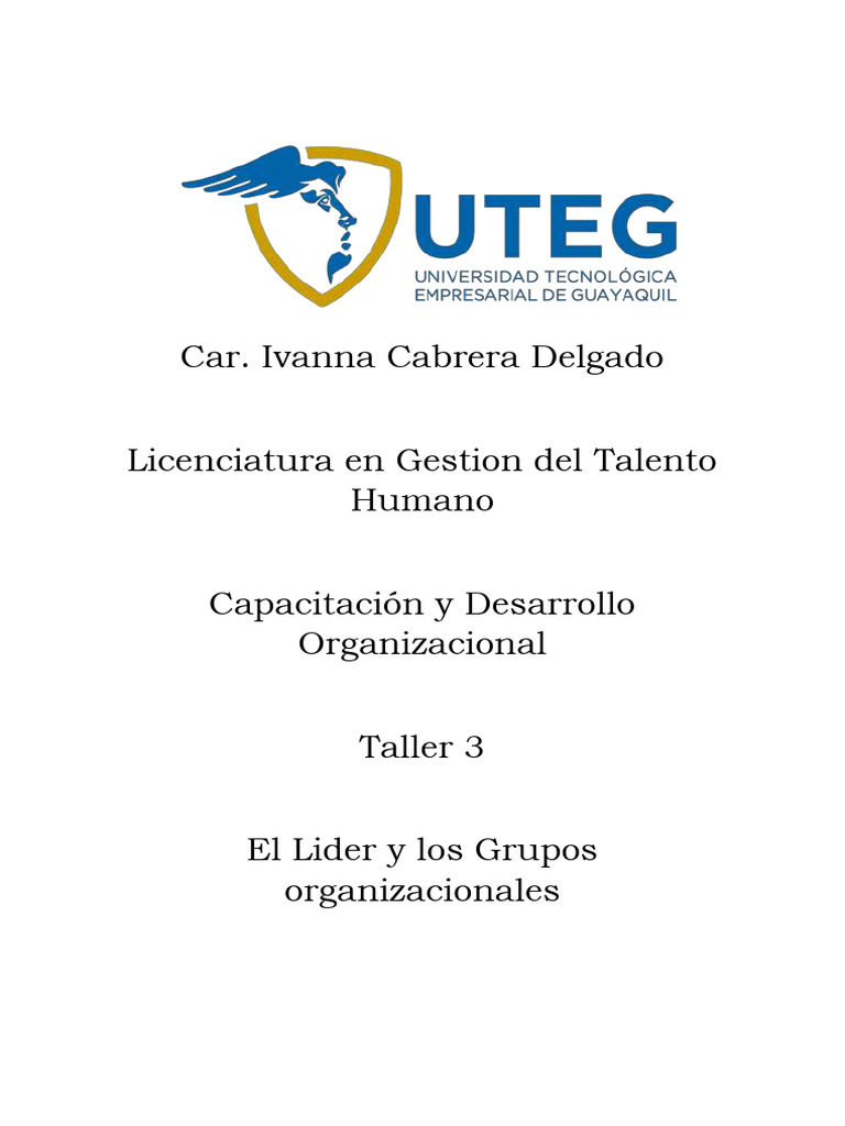 Car. Ivanna Cabrera Delgado - Capacitación y Desarrollo Organizacional ...