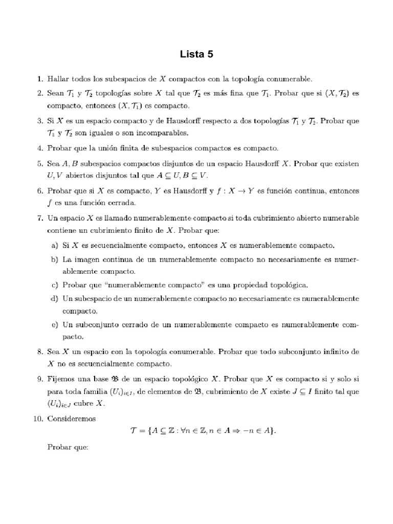 Lista 5 Top | PDF