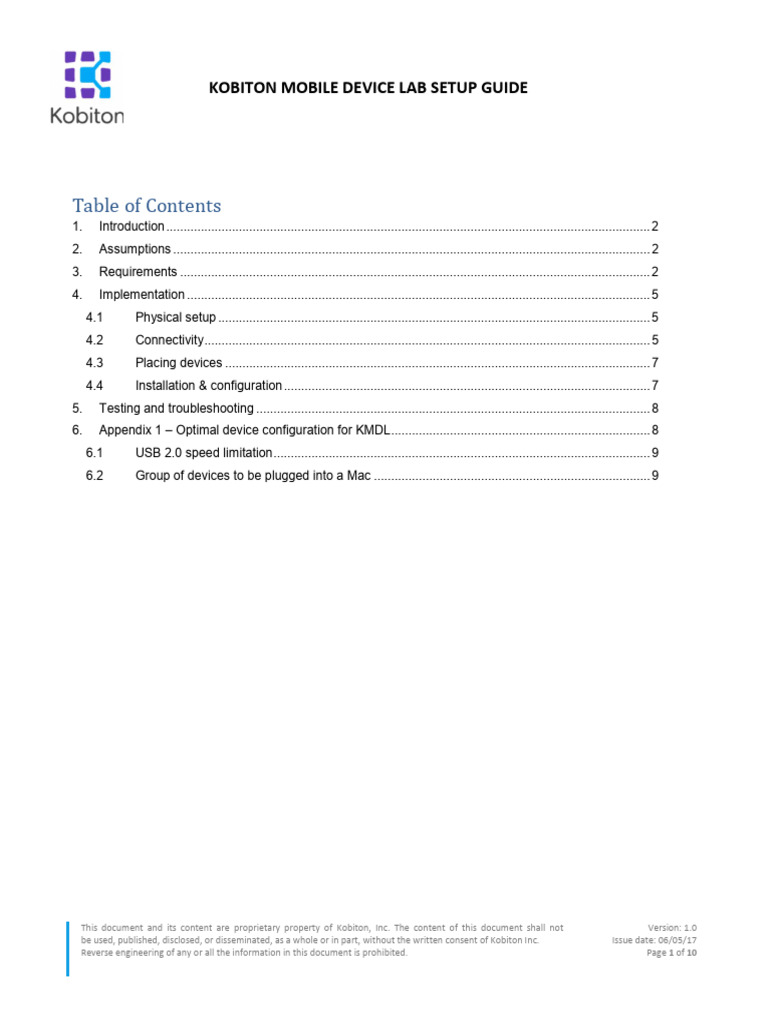 Kobiton Mobile Lab Setup Guideline | PDF | Ios | I Pad
