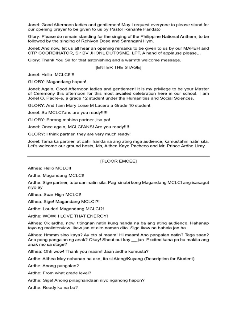 Xmas Party Script | PDF