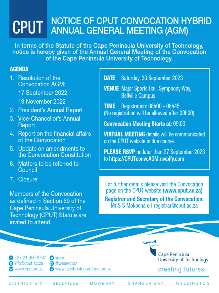 Convocation Agm 2023 Invitation | PDF | Technology & Engineering