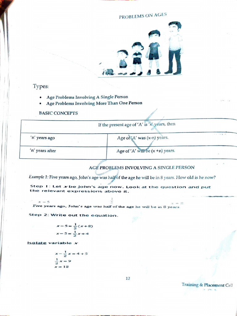 Age Problem Solving Guide | PDF