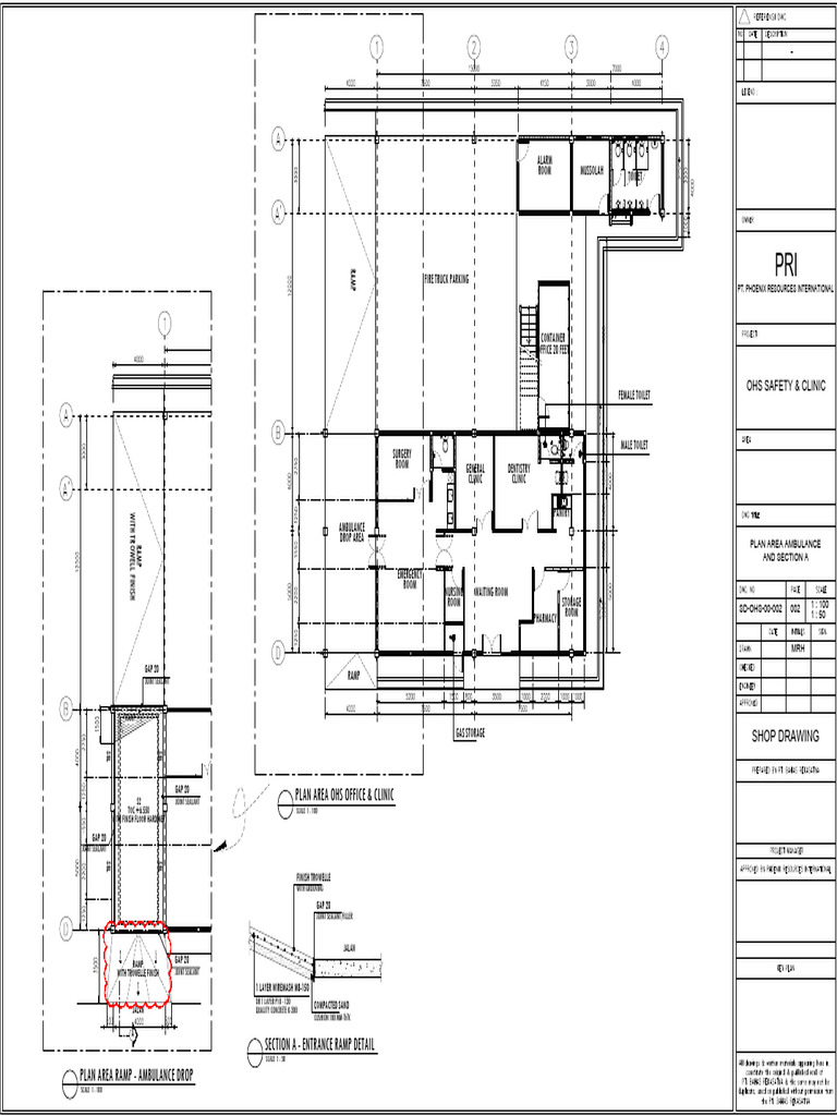 AREA RAMP & SECTION ABULANCE DROP AREA - OHS | PDF