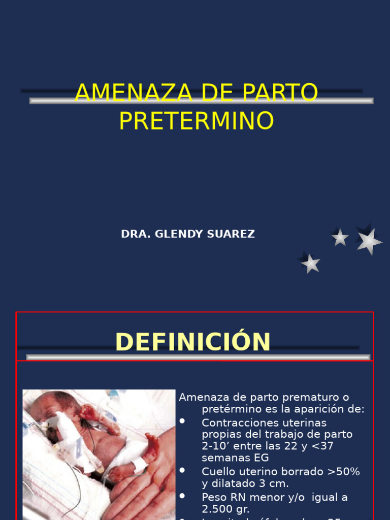 Amenaza de Parto Prematuro: Causas y Manejo | PDF | Parto | Parto prematuro
