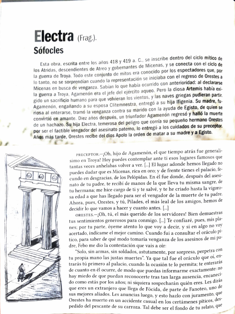 Electra de Sófocles | PDF | Mitología De Argólida | Agamenón