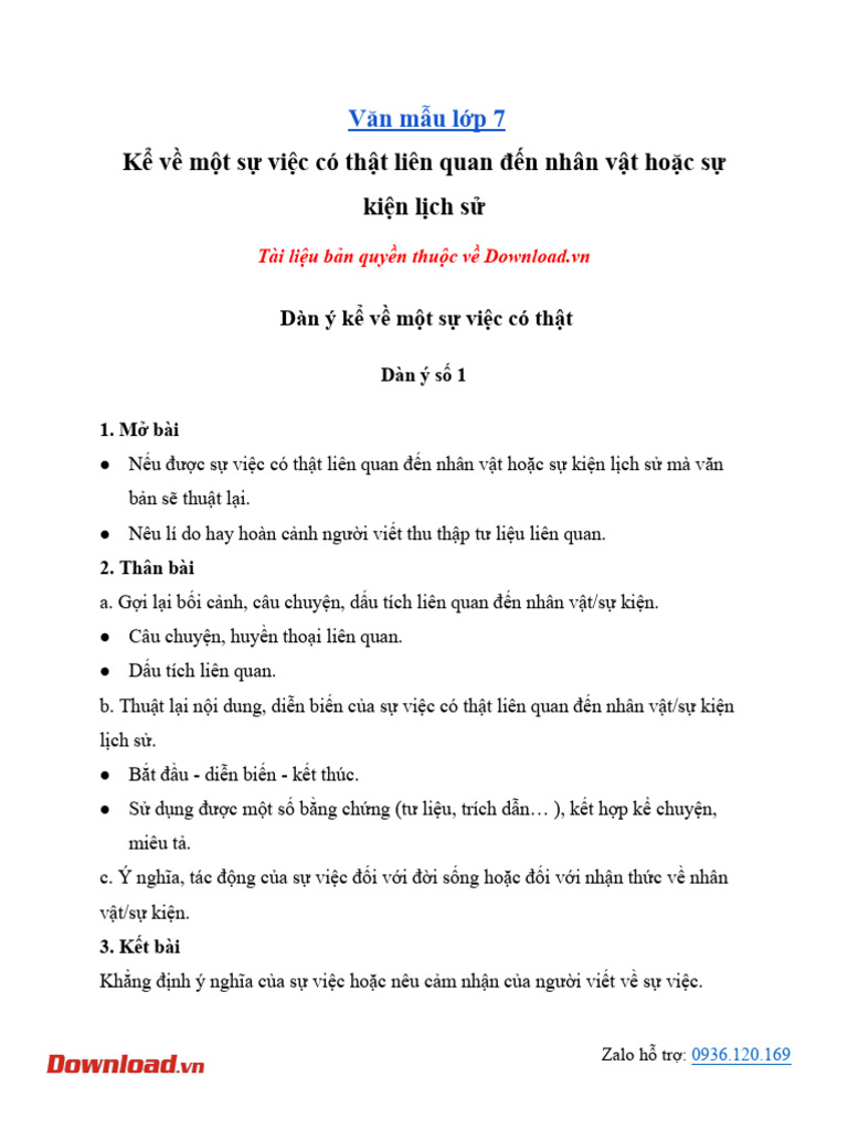 Ke Ve Mot Su Viec Co That Lien Quan Den Nhan Vat Hoac Su Kien Lich Su | PDF