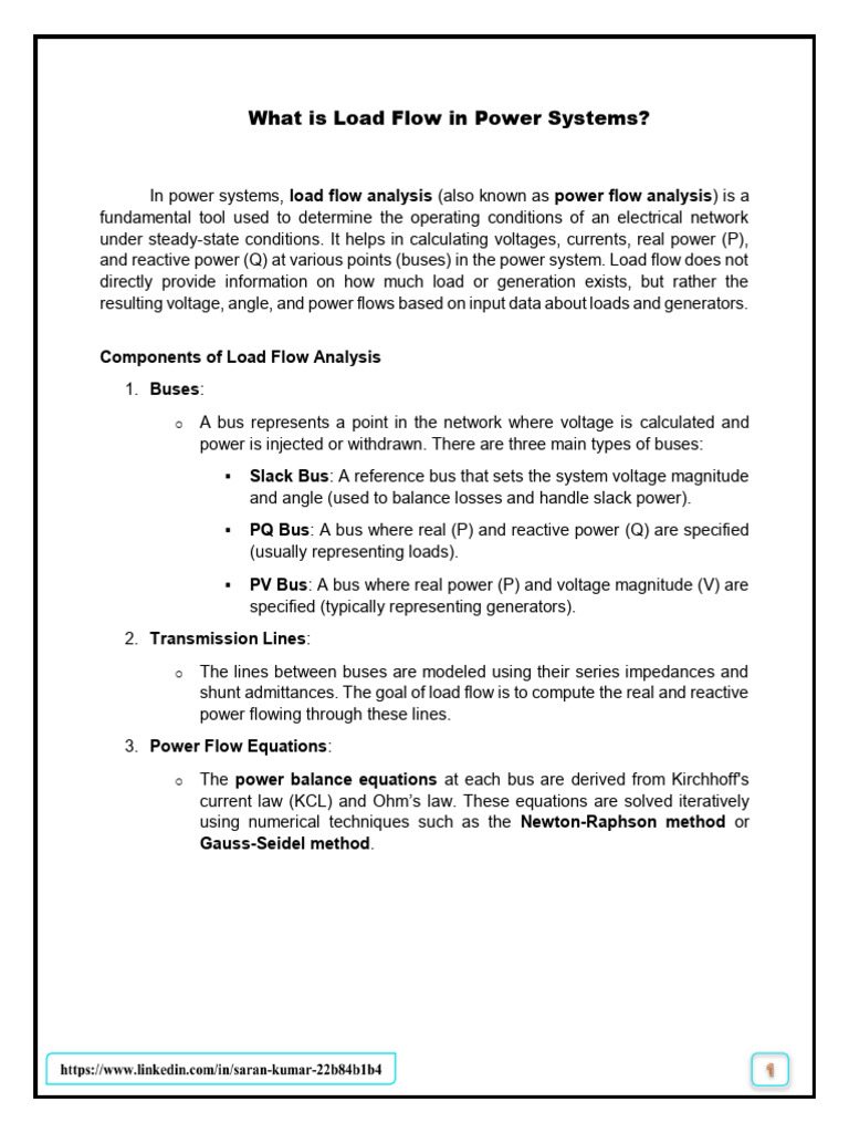 Understanding Load Flow Analysis 1729173222 | PDF | Electronic Engineering | Power Engineering