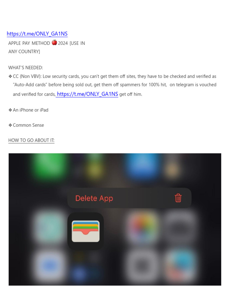 Only_ga1ns Apple-pay Method | PDF