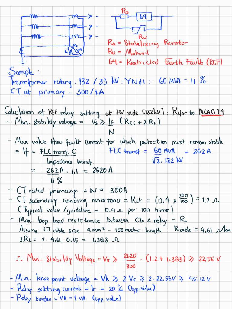 Calculation For REF Stabilizing Resistor and Metrosil 1728992806 | PDF
