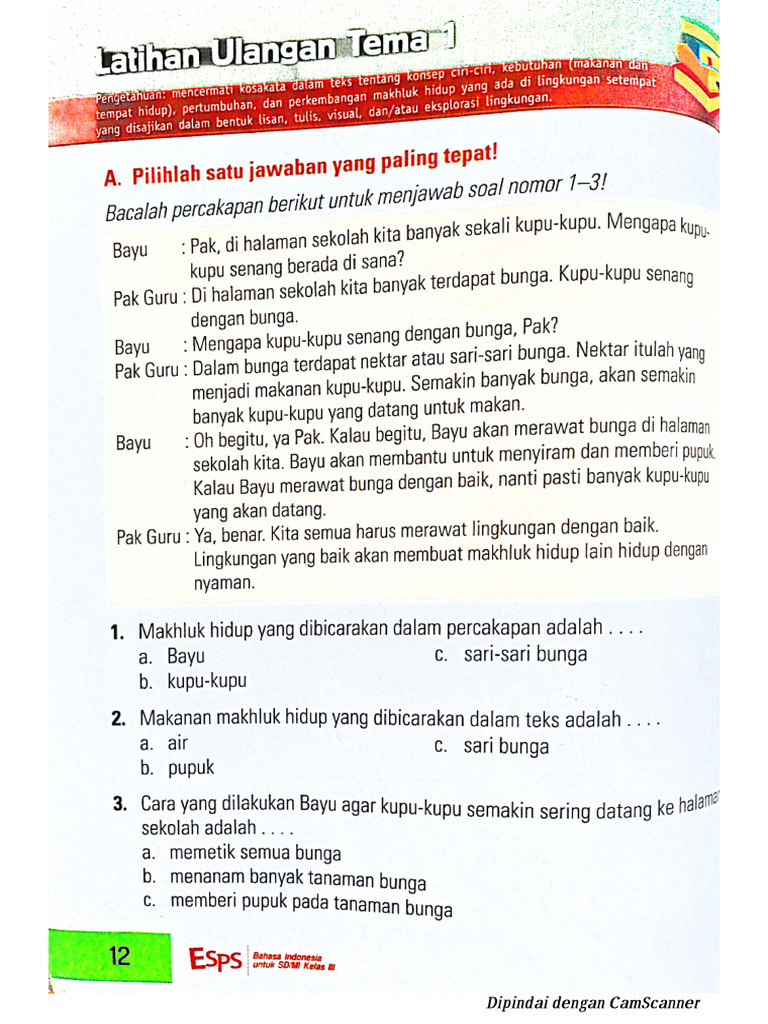 Latihan Soal BI Bab 1 - P3 | PDF