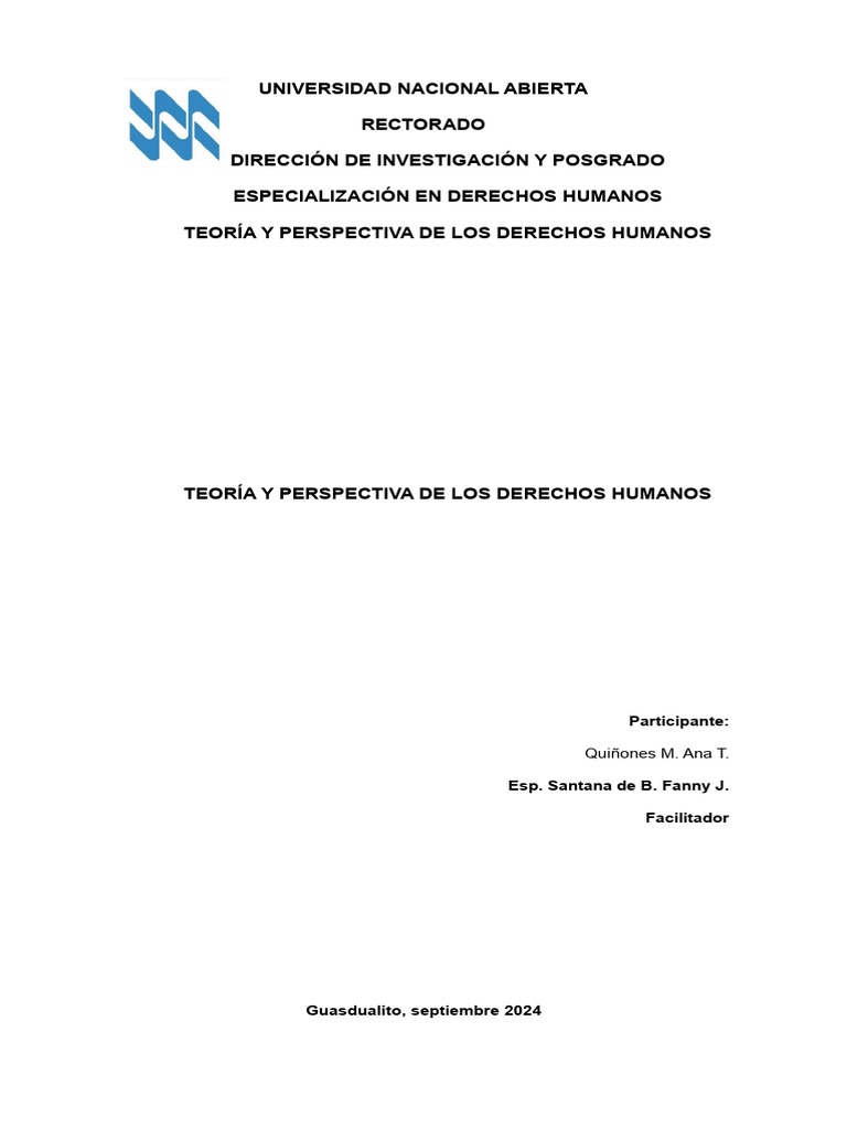 Actv 1 Teoría Respectiva de Los Derechos Humanos | PDF | Derechos humanos | Dignidad