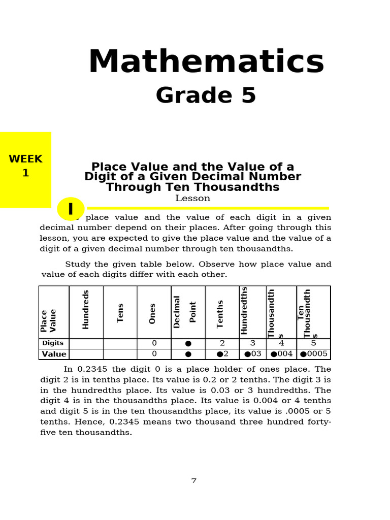 Learner's Copy Math5Q2F | PDF | Numbers | Decimal